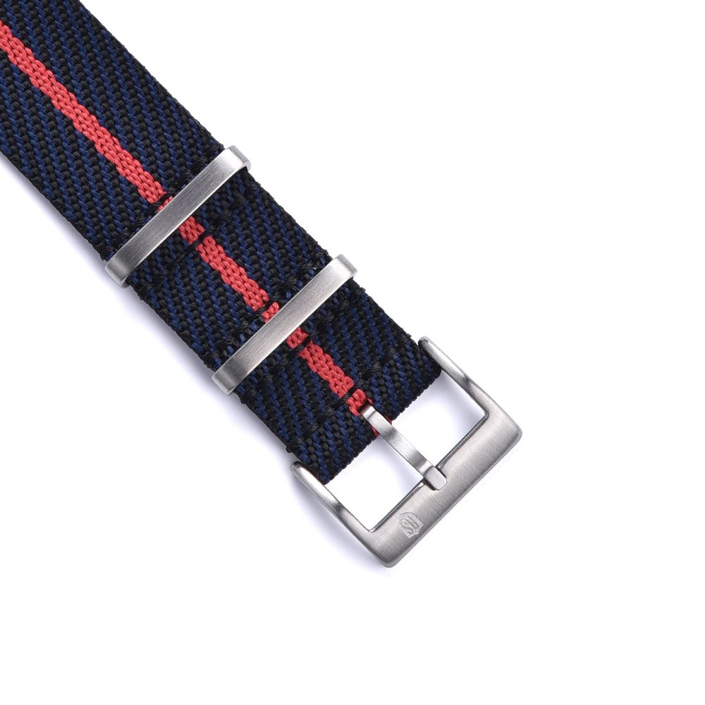NATOBAND - RS TUDOR STYLE NATO STRAP - NAVY / RED – Royal Straps